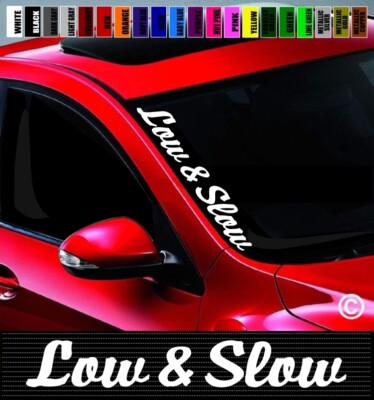 20" Low & Slow Side Windshield Car Decal Sticker JDM Lowered Stance ...