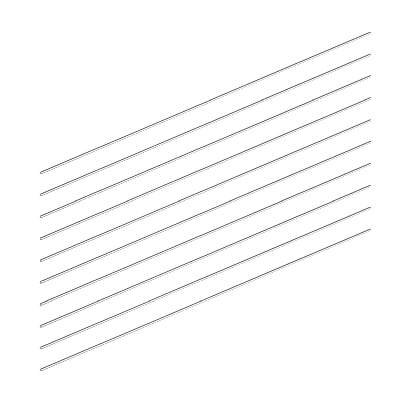 10pcs 1.5mm x 300mm Stainless Steel Solid Round Rods for Model, Lathe ...