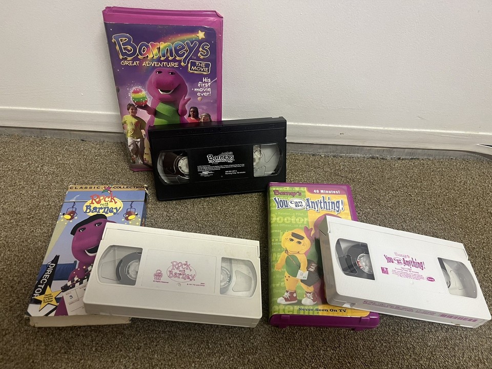 Barney Kids VHS Lot Of 3! Rock With Barney! Barney’s Great Adventure ...