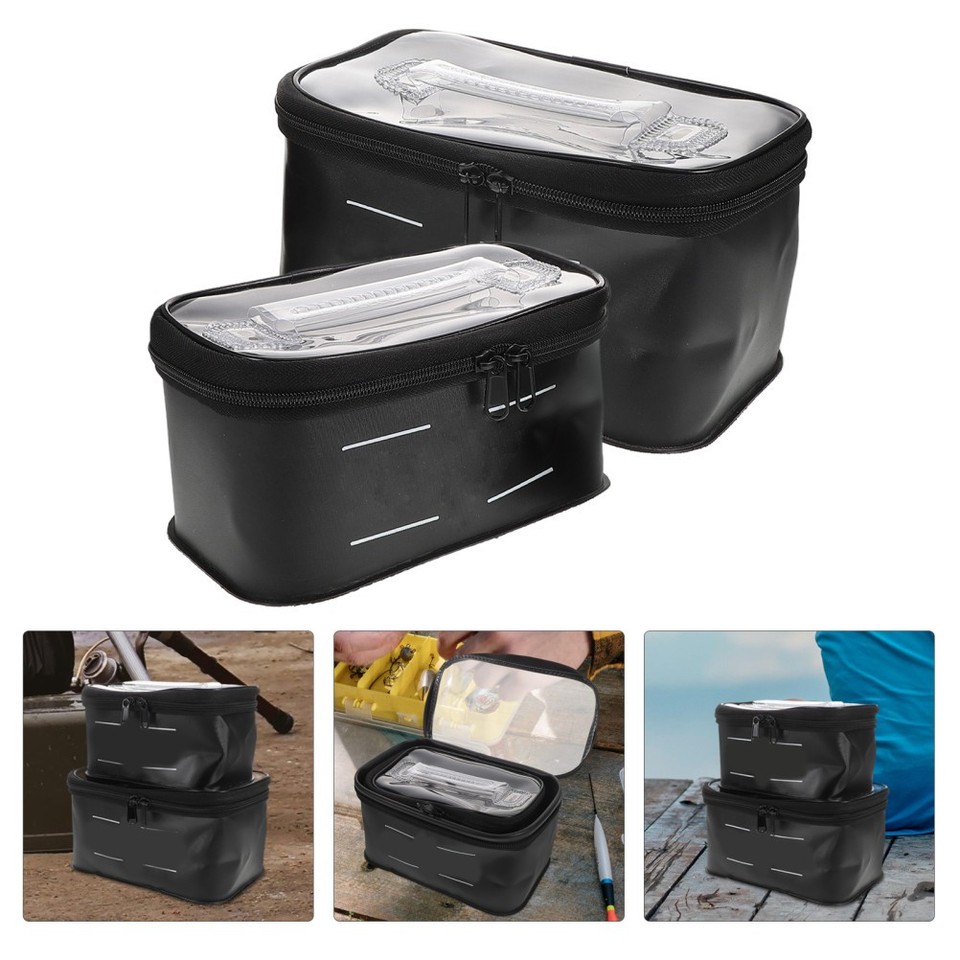 2 Pcs Large Tackle Box Fishing Hooks Container Storage Organizer | eBay ...