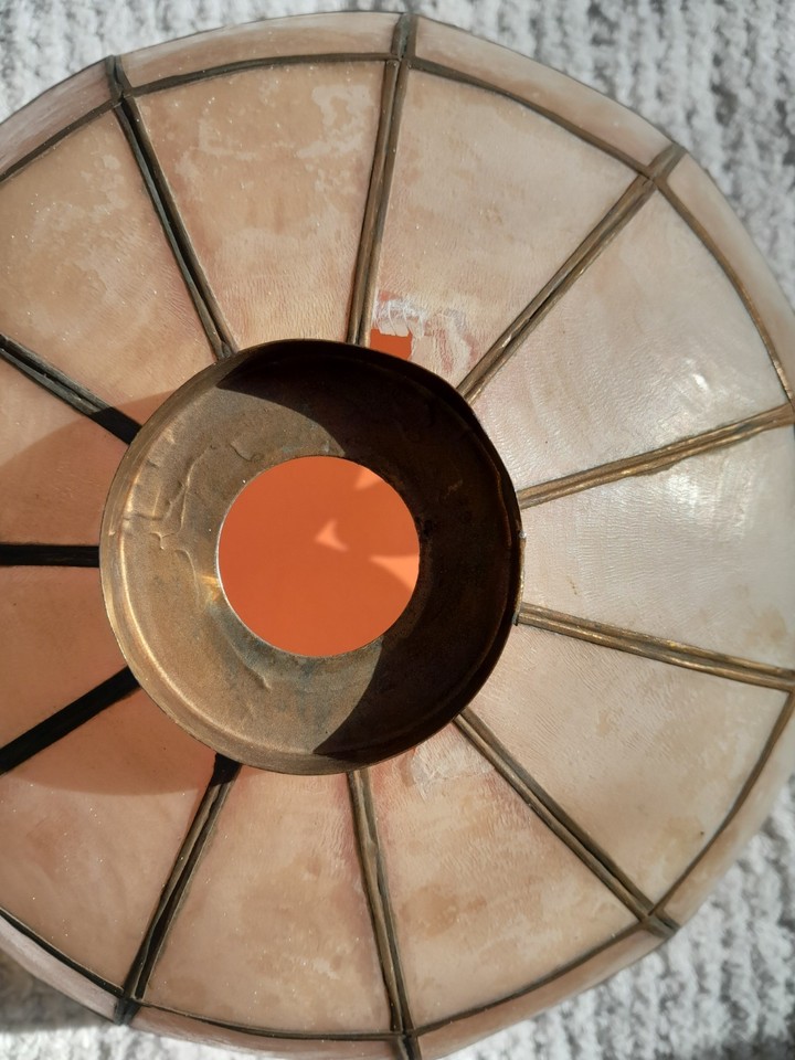 Capiz shell pendant/ceiling light shade with detachable ‘crown’ | eBay UK