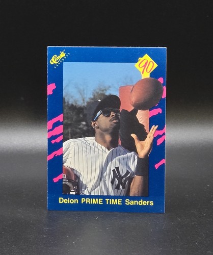 1990 Classic Blue DEION "Prime Time" SANDERS Rookie Card #21 New York ...