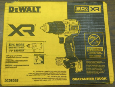 Dewalt DCD805B 20 volt XR 1/2 Hammer Drill New In Box | eBay