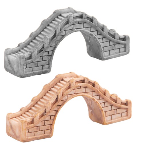 2Pcs Resin Arch Bridge Decor Miniature Vintage Bridge Statue ...