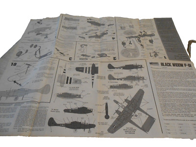 Monogram Black Widow P-61 Model Kit 7546 Assembly Instructions ...