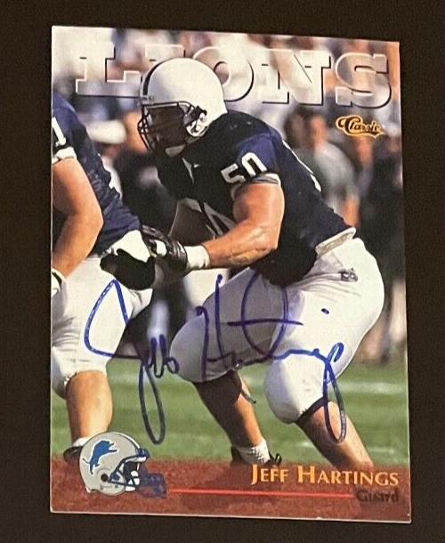 JEFF HARTINGS SIGNED 1996 Classic Lions CARD ~ AUTHENTIC | eBay