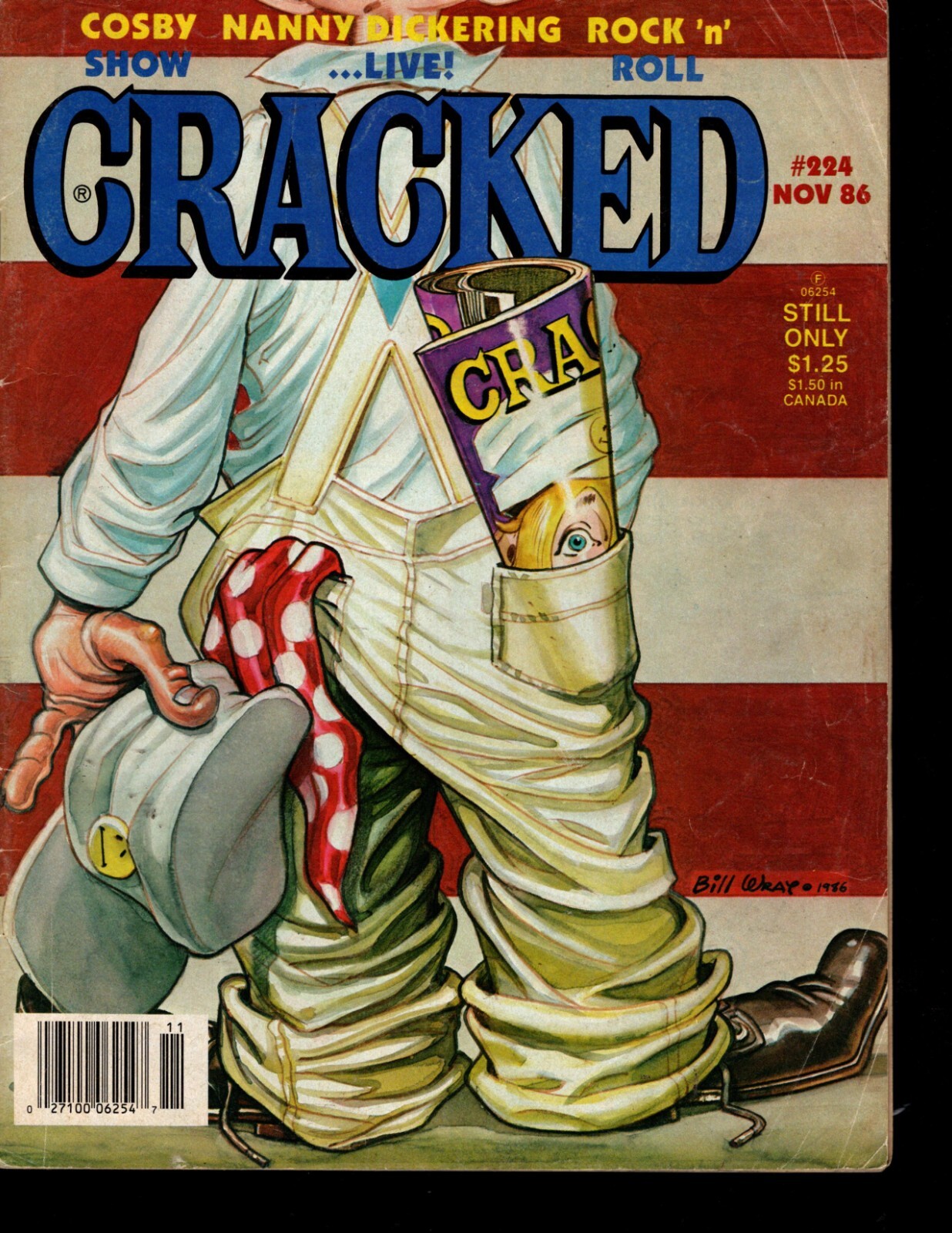 CRACKED Magazine # 224 COSBY SHOW Nanny Dickering ROCK n ROLL November ...