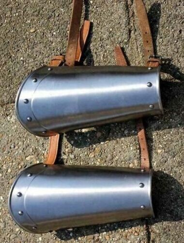 Handmade Steel Medieval Arm Vambraces Hand Bracers Cosplay Knight Larp ...