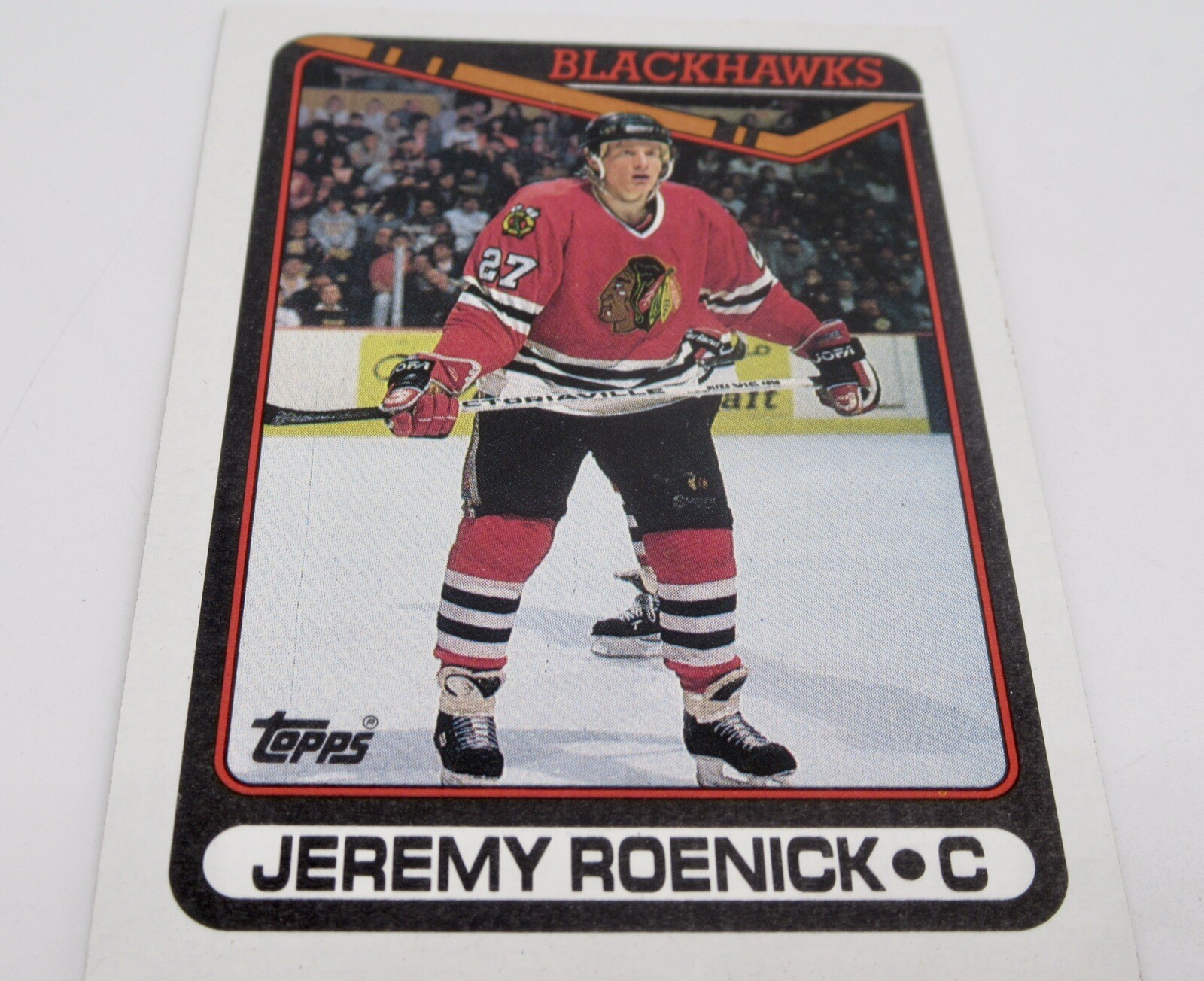 Jeremy Roenick 1990 Chicago BLACKHAWKS Center Topps #7 NHL Hockey Card ...