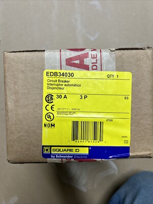 Square D EDB34030 Circuit Breaker - NEW 785901875260| eBay
