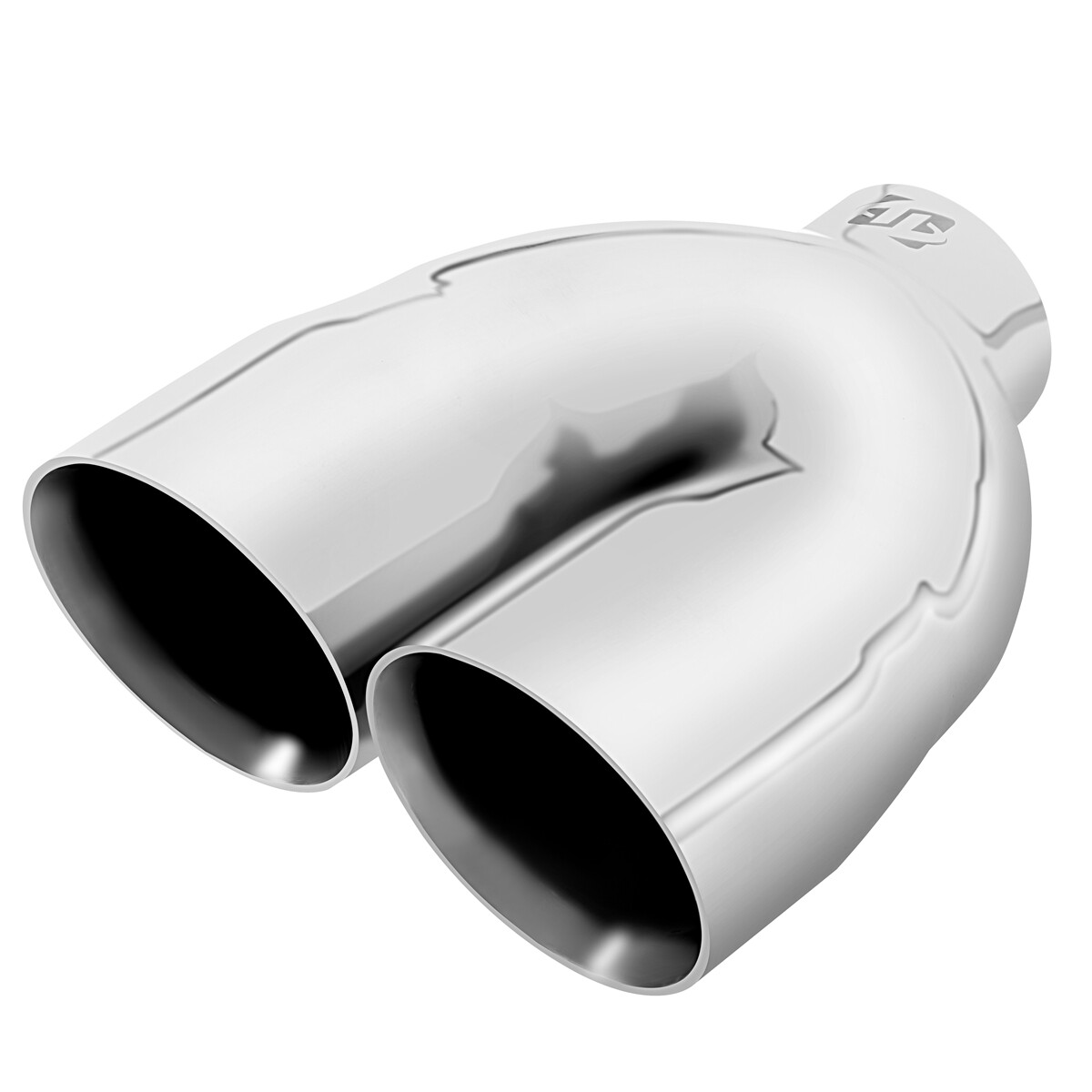 Double Pipe Exhaust Tip Weld On Chrome Muffler 2.5" ID x 7"OD x 9"L ...
