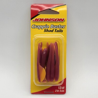 ⭐️ Johnson Crappie Buster 2" Shad Tails Fishing Lure Artificial Bait ...