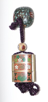 Rare Japanese Cloisonne Enamel Inro - Associated Set | eBay