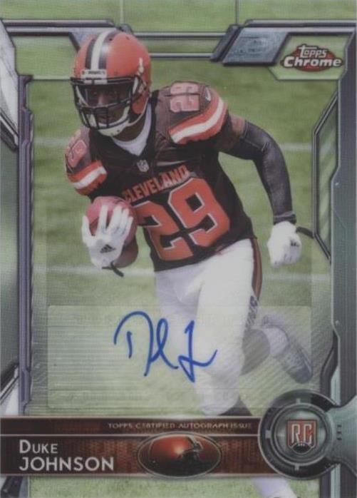 2015 Topps Chrome - Rookies Duke Johnson #140 Autographs (AU, RC) for ...