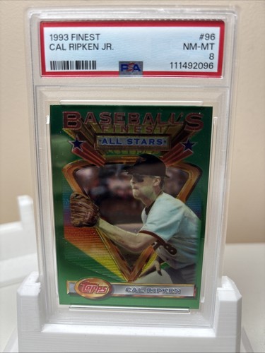 CAL RIPKEN JR. 1993 TOPPS FINEST PSA-8 NM-MT CARD#96 Fresh Grade Hall ...