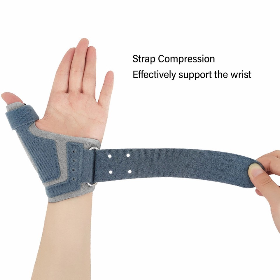 NEW (Grey)Finger Support Brace Sponge Thumb And Wrist Stabilizer Splint ...