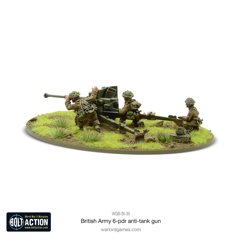 Bolt Action | British Army 6 Pdr Anti Tank Gun | 28mm Metal Blister ...