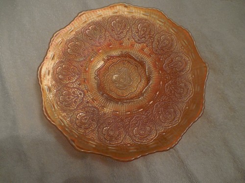 Rare Fenton Super Marigold Persian Medallion Antique Carnival Glass 9 ...