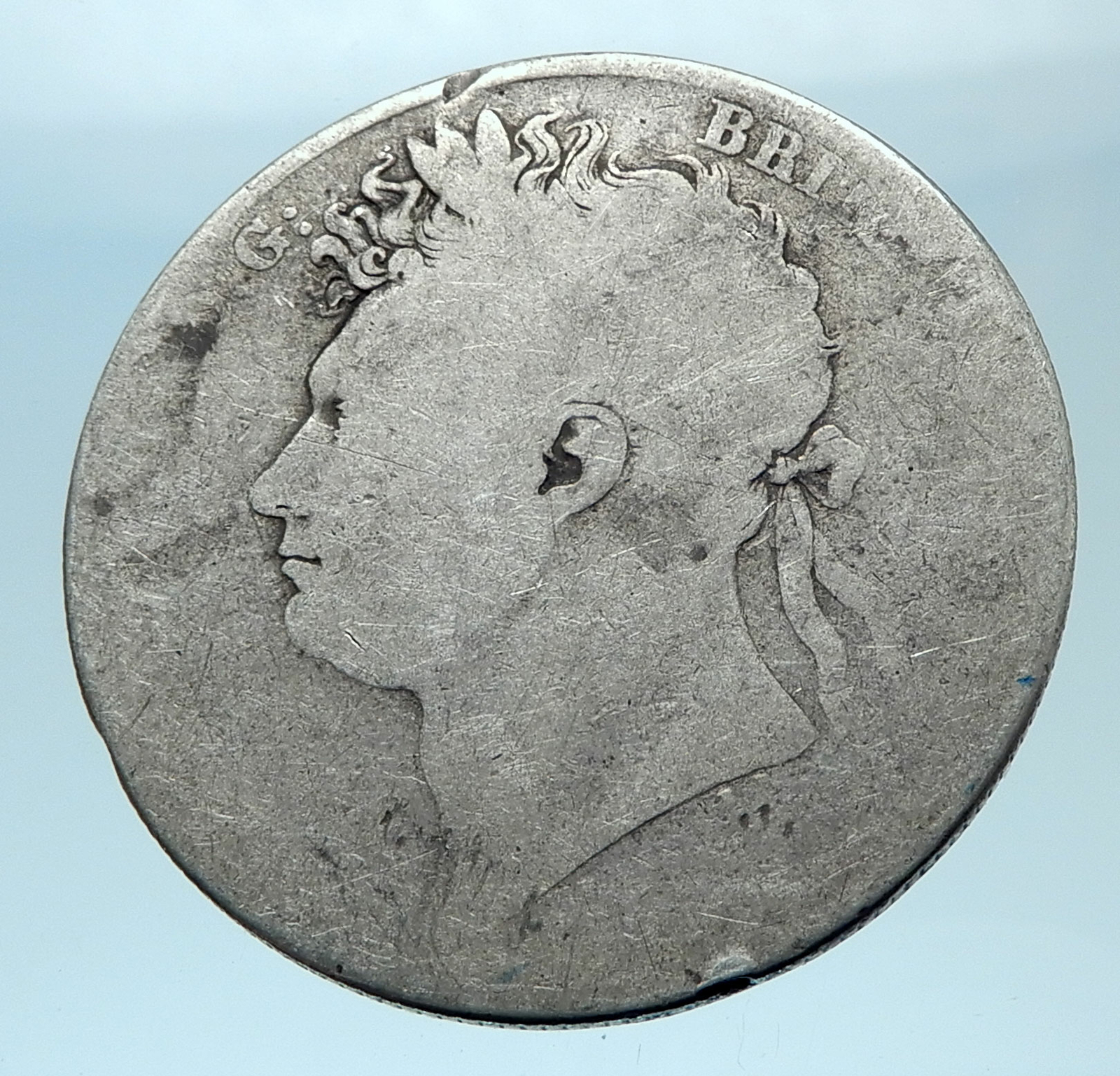 1821 UK Great Britain United Kingdom KING GEORGE IV Silver Shilling ...