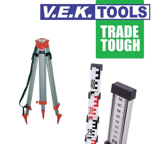 Industrial Dumpy or Laser Level Tripod & Staff-PLS,Topcon,Leica,Lufkin ...