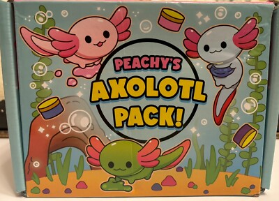 Peachybbies Peachy’s Axolotl Pack 3 Slimes, Thank You Bag And Box New ...