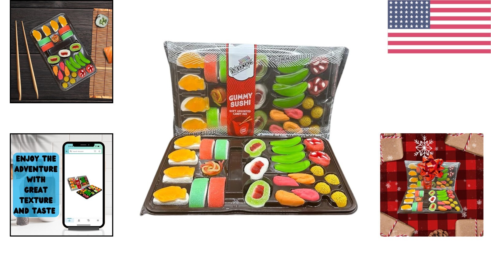 Raindrops Candy Gummy Sushi Bento Box for sale online | eBay