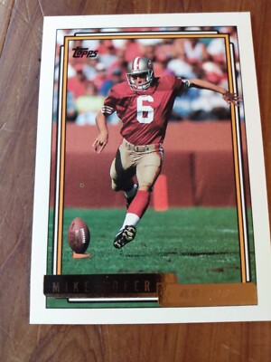 Mike Cofer - San Francisco 49ers Kicker - Topps Gold NFL 1992 Card #73 ...