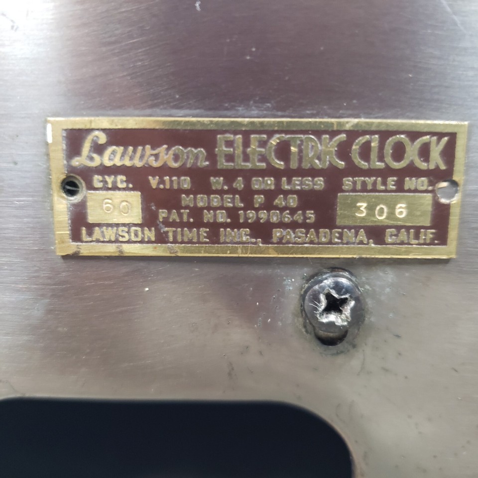 *SEE VIDEO* Lawson 306 Electric FLlip/Rotating Mantle Brass Metal Clock ...