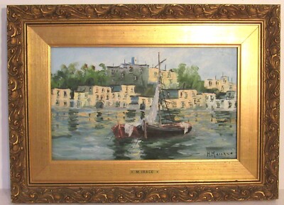 LISTED MARIO IRACE ITALIAN " NAPLES & THE AMALFI COAST" OIL PAINTING ON ...