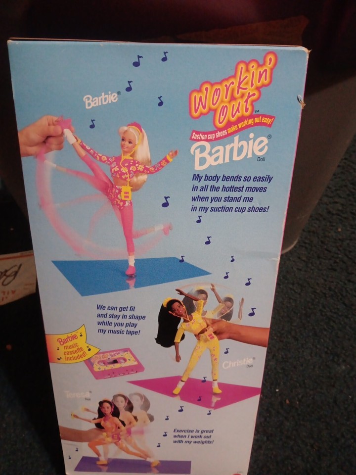 Vintage Workin Out Barbie Doll 1996 Mattel 17317 NRFB With Cassette | eBay