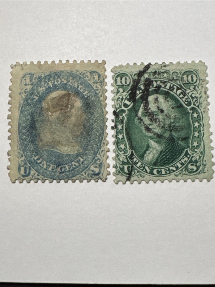 U.S. Postage Franklin/Washington Scott 63 & 68 Collectible Old Used ...