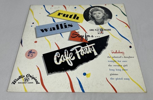 RUTH WALLIS SINGS FOR A CAFÉ PARTY 10” RECORD RED TRANSLUCENT WALLIS W ...