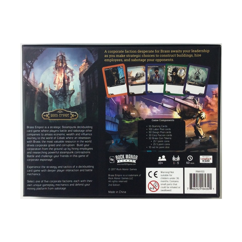 Rock Manor Board Game Brass Empire w/New Canton Expansion EX/NM | eBay