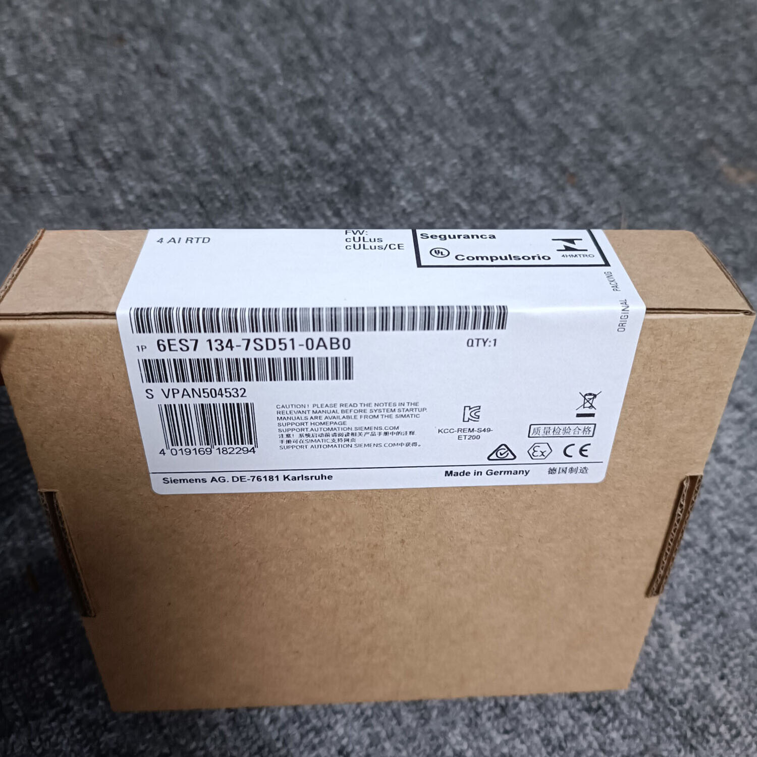 6ES7 134-7SD51-0AB0 NEW SIEMENS 6ES7134-7SD51-0AB0 ET200iSP Electronic ...