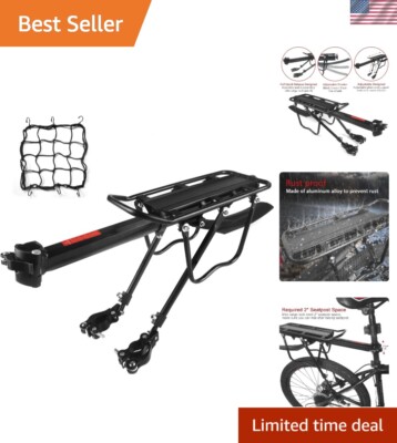 Effortless Quick Release Bike Luggage Rack - Lightweight Aluminum Alloy ...