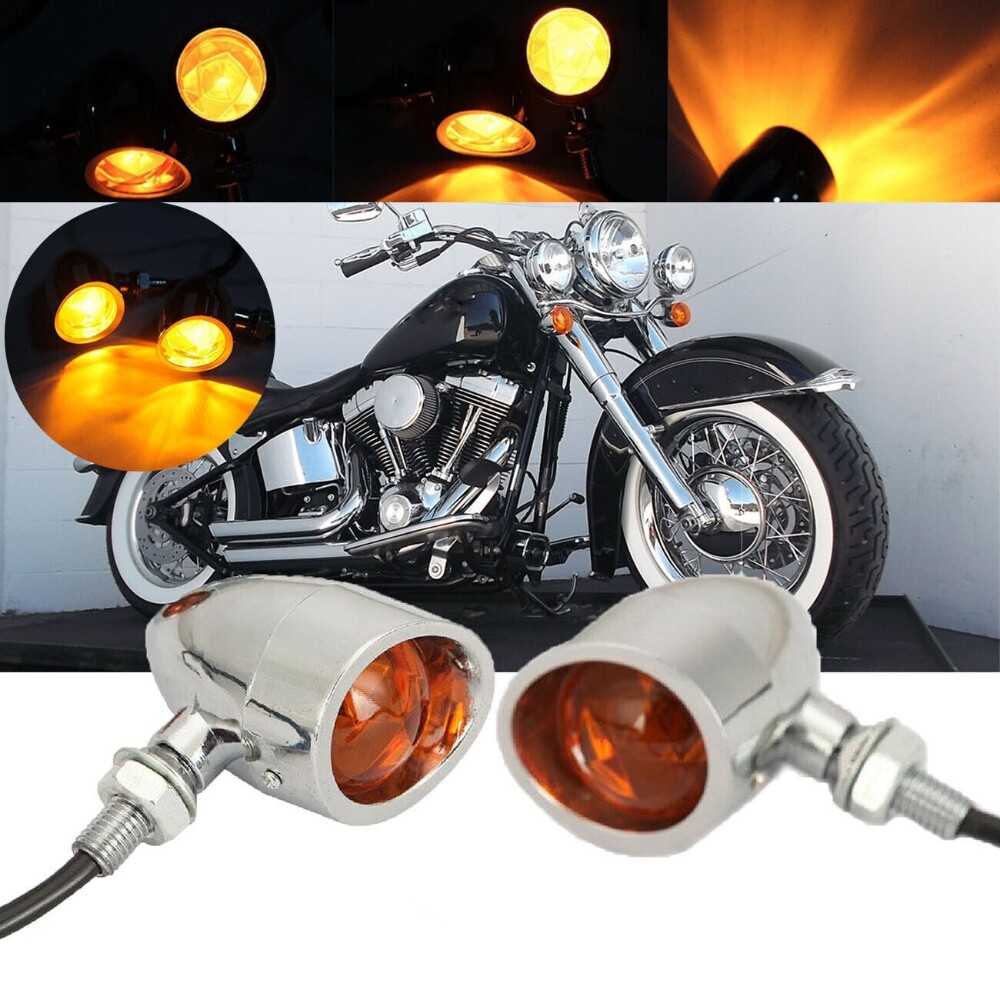 Motorcycle Bullet Turn Signals Blinker 3 Wires Indicator Heavy Duty ...