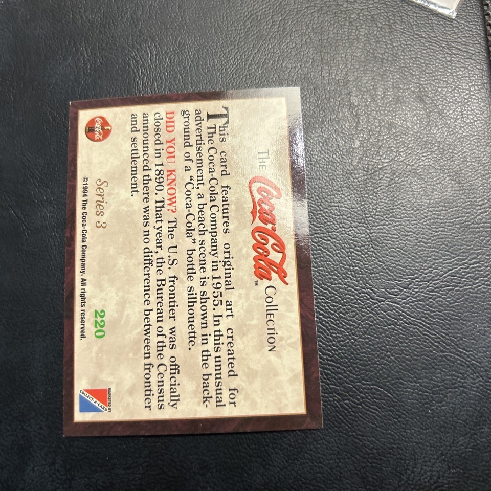 Jb23 Coca-Cola Series 3 Collect A Card 1995 Coke #220 Beach Scene 1955 ...
