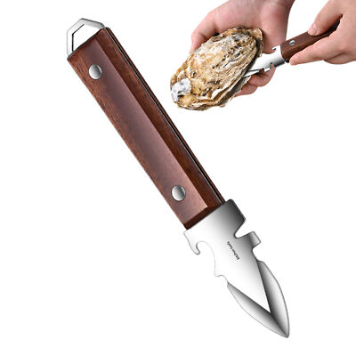 1x Oyster Shucking Knife Stainless Steel Shucker Shellfish Clam Opener ...