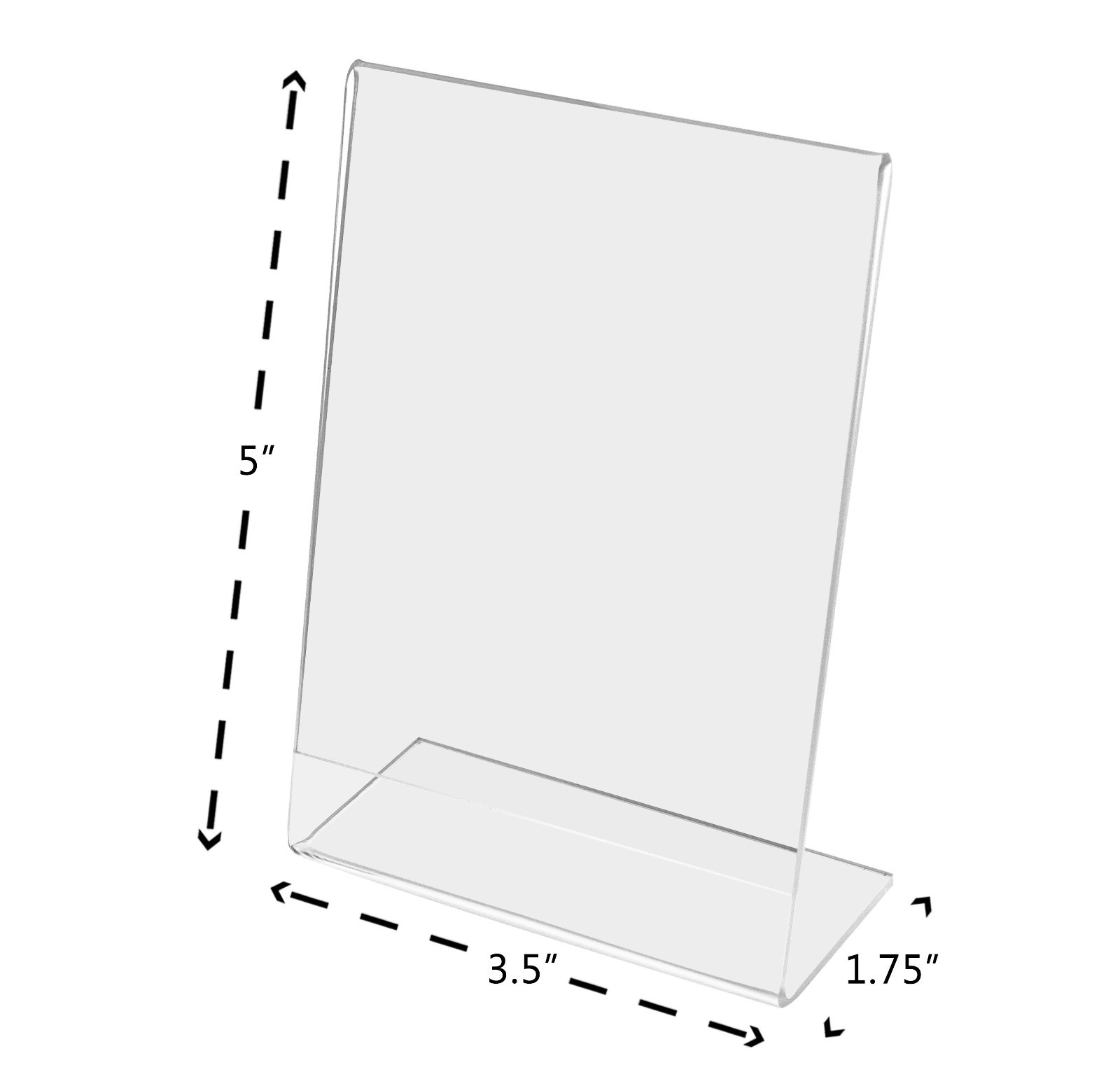 Small Ad Frame 3.5" x 5" Slant Back Sign Display Holder Counter Table ...