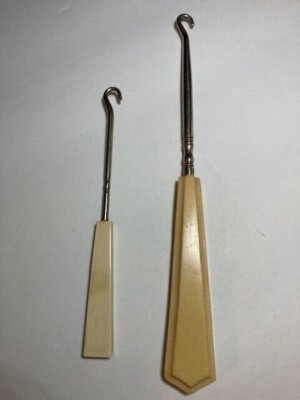 Vintage Celluloid Handle Sewing, Rug, Shoe Hook, Buttonhook | eBay
