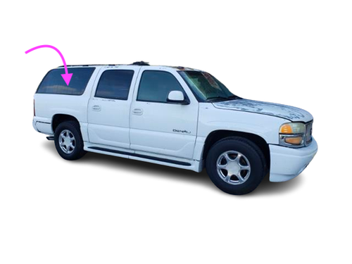 Fits: 2000-2006 GMC Yukon, Chevy Tahoe Rear Right Side Quarter Window ...