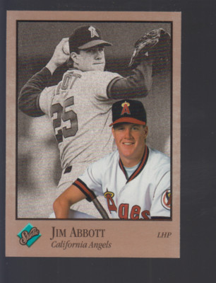 Jim Abbott California Angels 1992 Studio #141 | eBay
