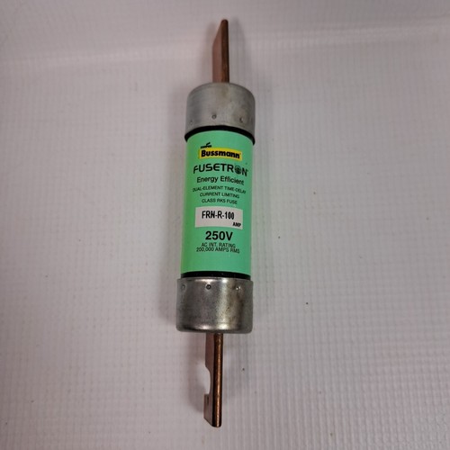 Bussmann Fusetron FRN-R-100 AMP Dual-Element Time-Delay Class RK5 Fuse ...