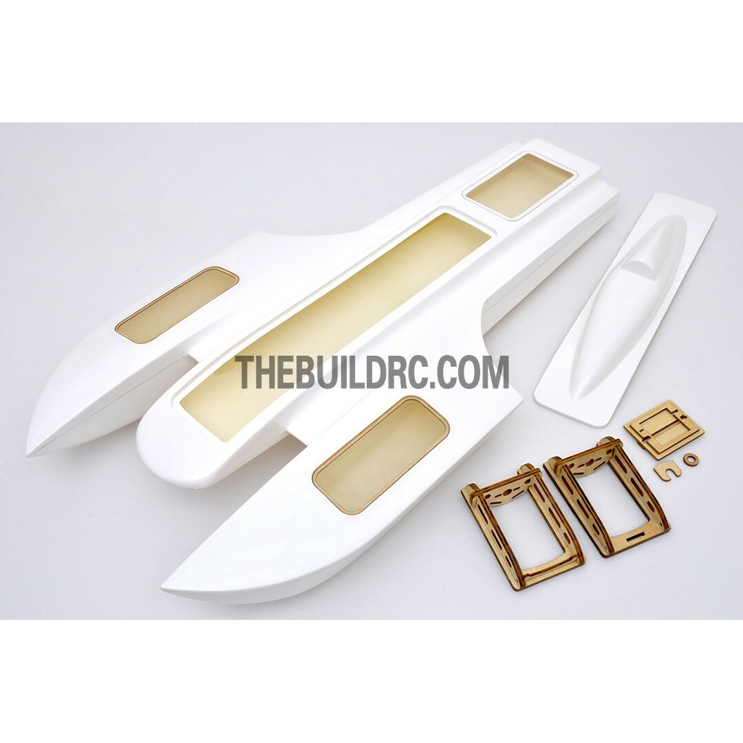 30.5" RC EP Epoxy Fiberglass Twin Power SOBER Boat Hull - White | eBay
