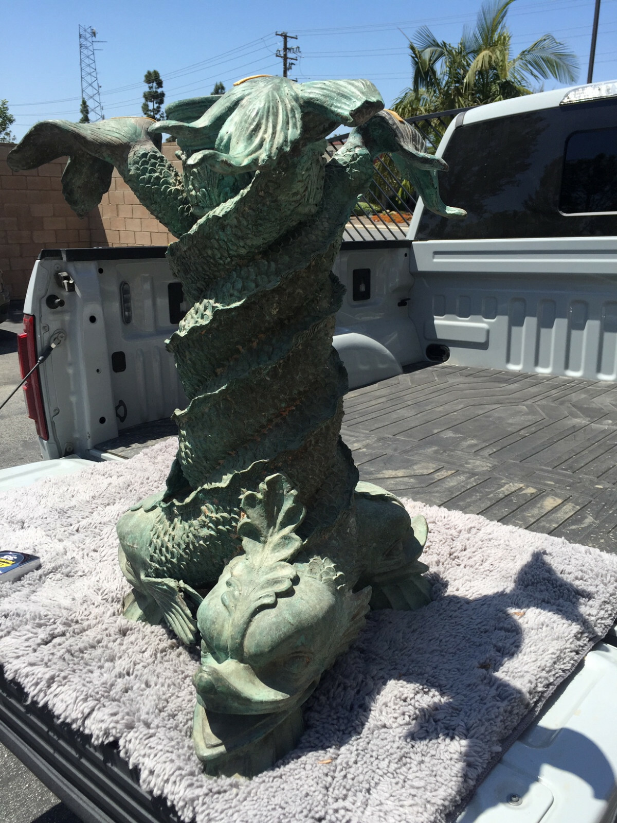 Vintage Bronze Dolphin / Koi Fish Table Base | eBay