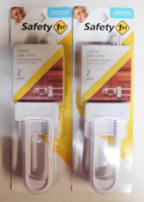 Safety 1st Toddler Tested Cabinet Slide locks-2 Two Packs | eBay