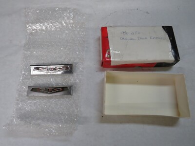 Original 1969 70 Pontiac GTO Door Emblems Interior Script 7790996 ...