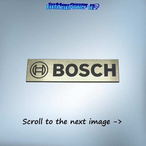 Bosch 37x10mm Emblem Brushed Sticker Badge Decal Aufkleber Logo battery ...