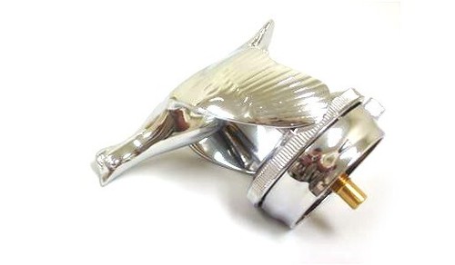 1928 1929 Ford Model A CHROME Thermo QUAIL Radiator Cap w/ Thermometer ...