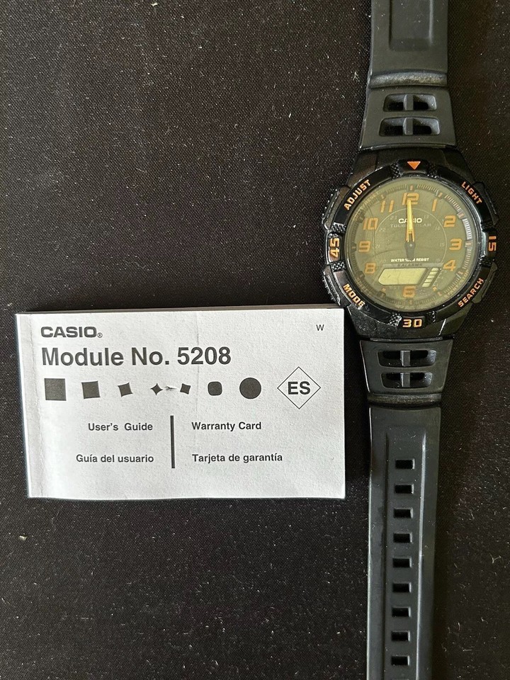 CASIO MENS WATCH Battery Analog/Digital Backlight - Solar 5208 AQ-S800W ...
